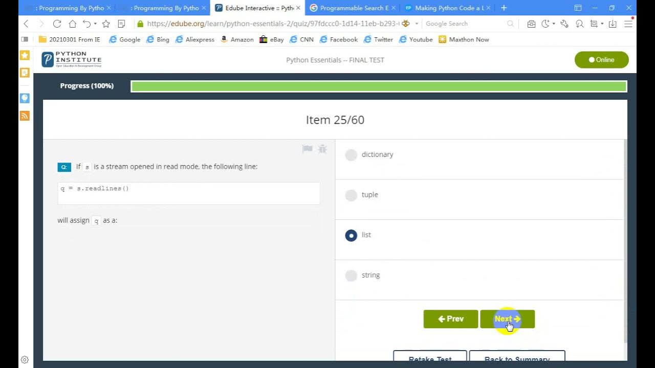 Python Final Exam - YouTube