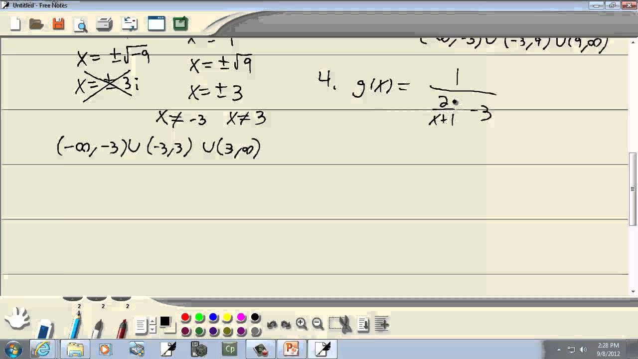 College Algebra - Domain of Functions - YouTube