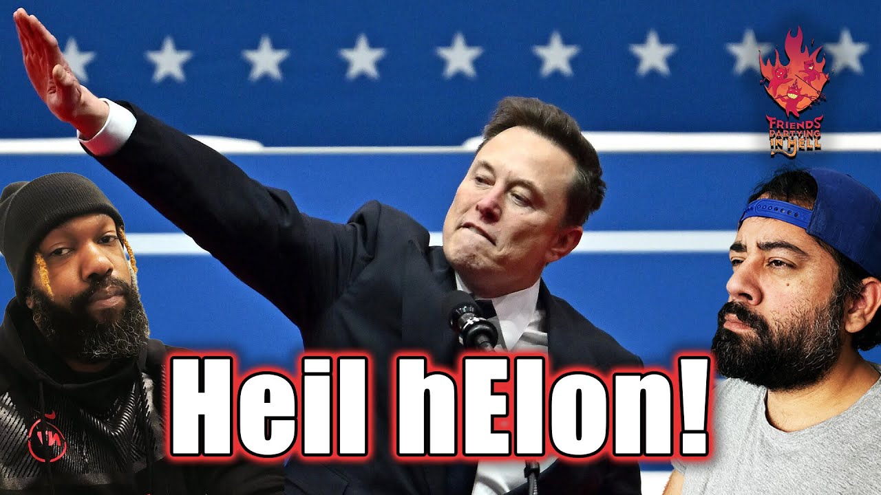 Musk claims sieg heil is my heart goes out to you gesture - YouTube