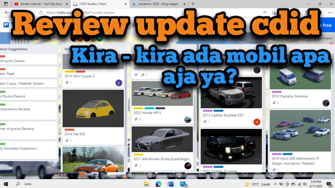 Review update CDID terbaru.Kira - kira ada mobil baru apa ya ...