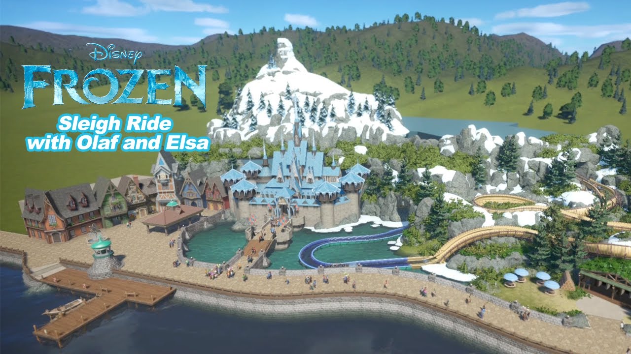 Sleigh Ride with Olaf and Elsa - Planet Coaster - YouTube