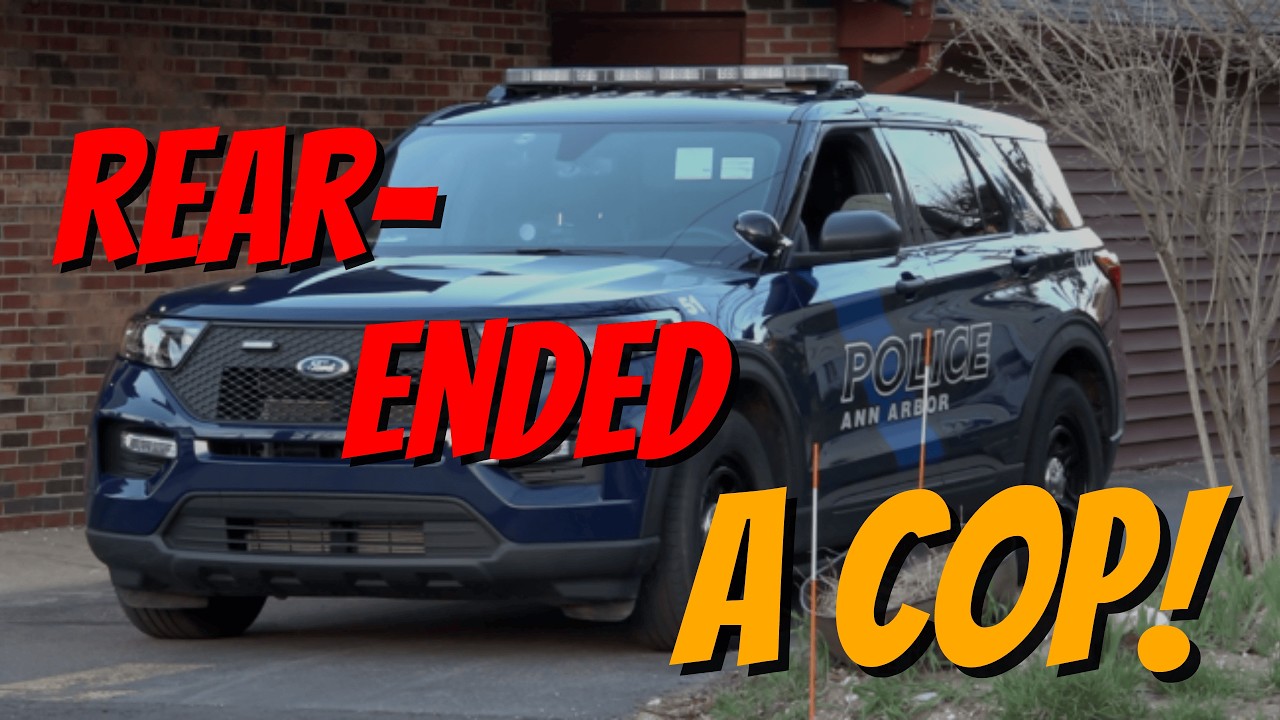 Police Car gets Rear-Ended - YouTube