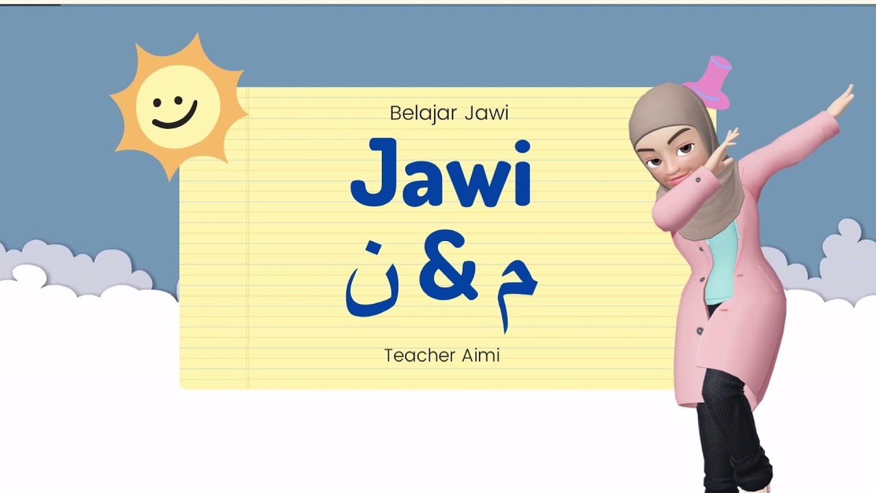 Jawi Huruf Mim & Nun (م & ن) - YouTube