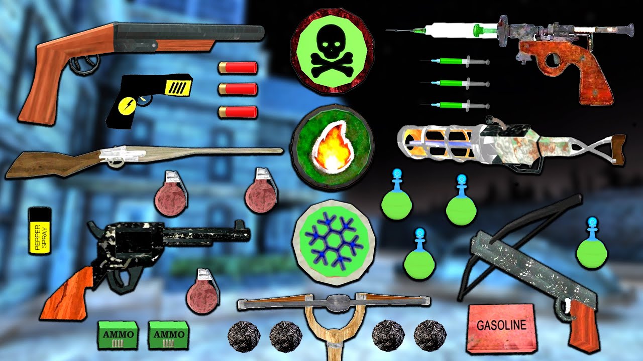 All New Weapons in Granny 1 2 3 4 5 All Chapters - YouTube