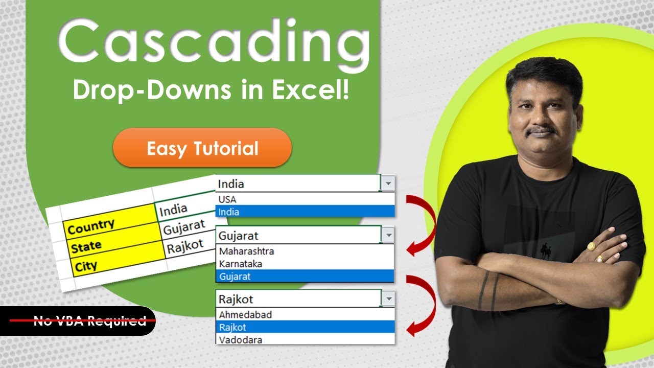 Create Dynamic Cascading Lists in Excel: Country, State, and City ...