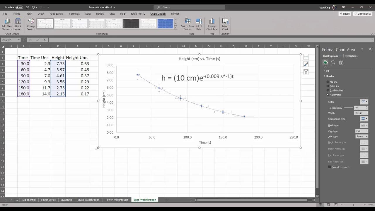IB Physics - Exponential Function Linearization Walkthrough - YouTube
