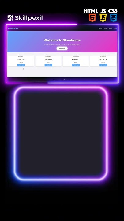 Store home page | Learn HTML &CSS daily tutorial ️💻#html #programming #css #website # ...