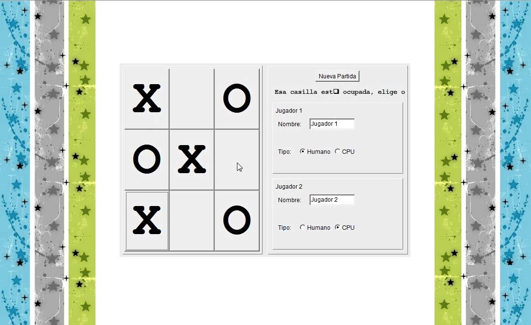 JUEGO DE TRES EN RAYA EN JAVA - YouTube