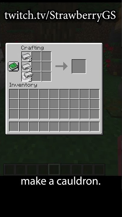 Cauldron Minecraft Crafting Recipe - YouTube