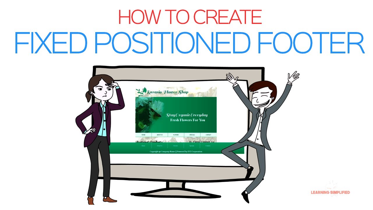 How To Make Fixed Positioned Footer In Css And Html Tutorial Youtube 9157
