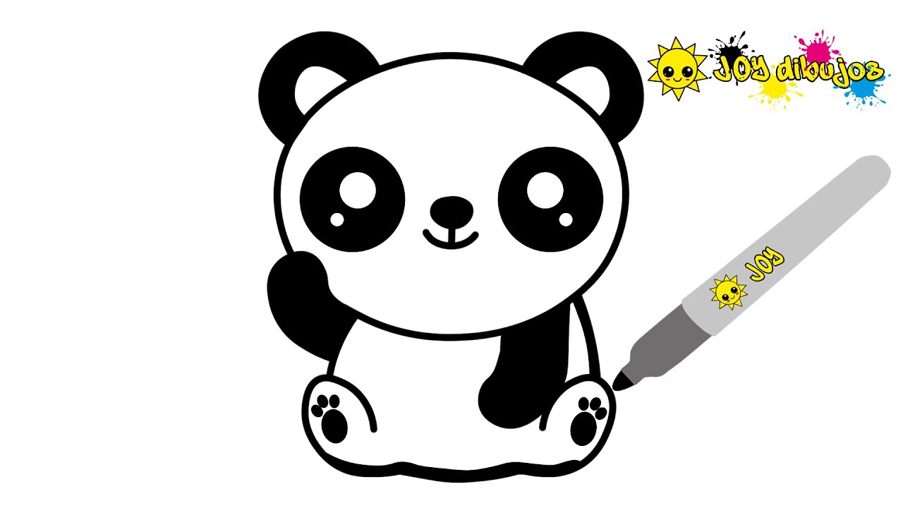 Cómo dibujar un Panda kawaii paso a paso | Dibujo de Panda fácil - YouTube
