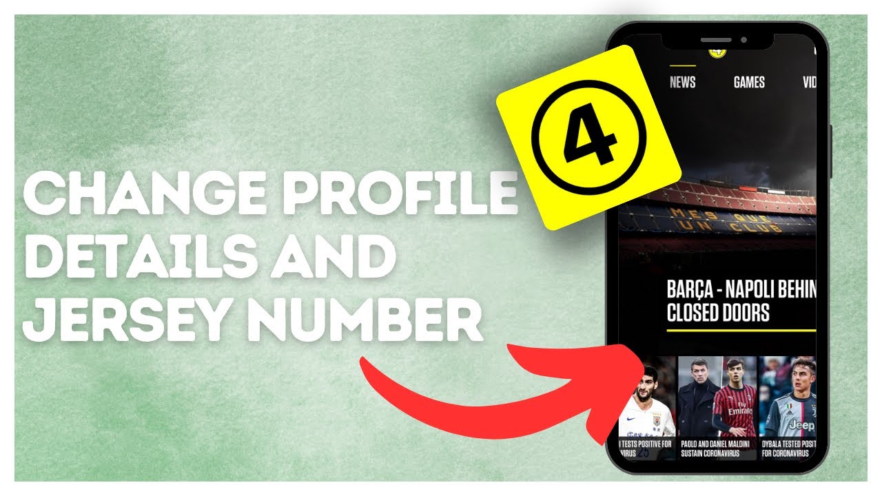 How to change profile details and jersey number in 433 Football app ...