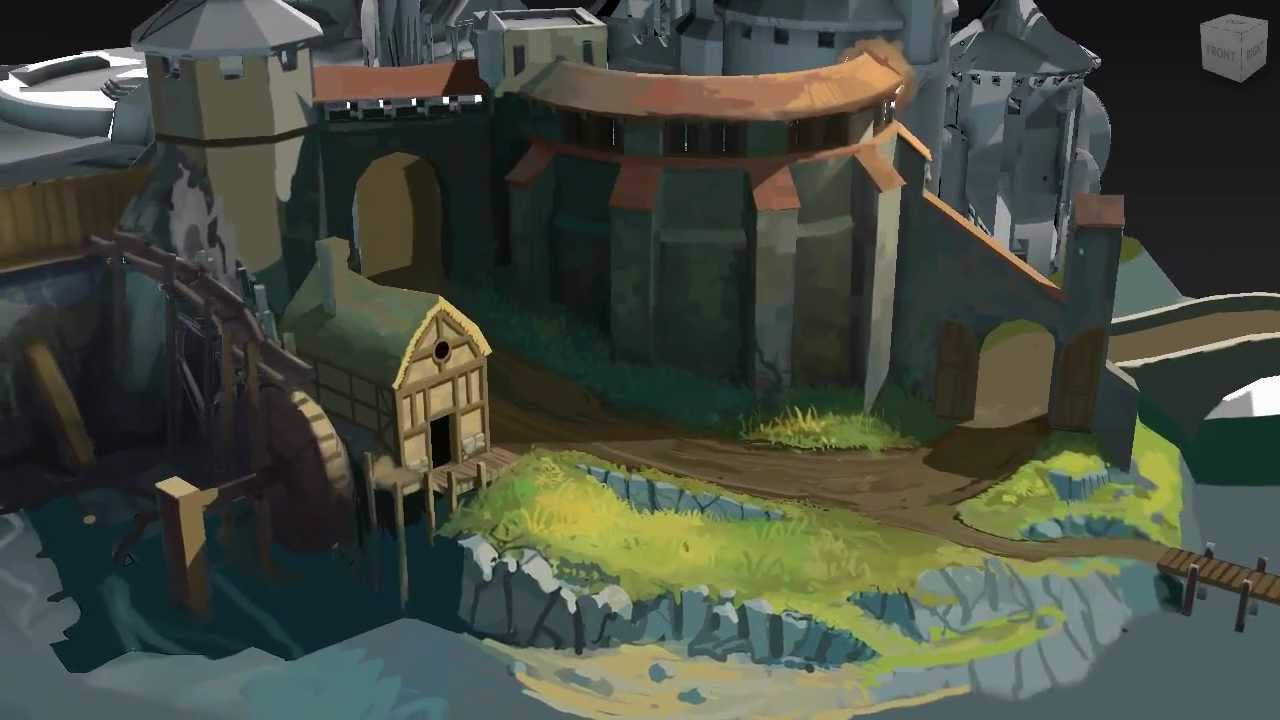 Handpainted Environment WIP - YouTube