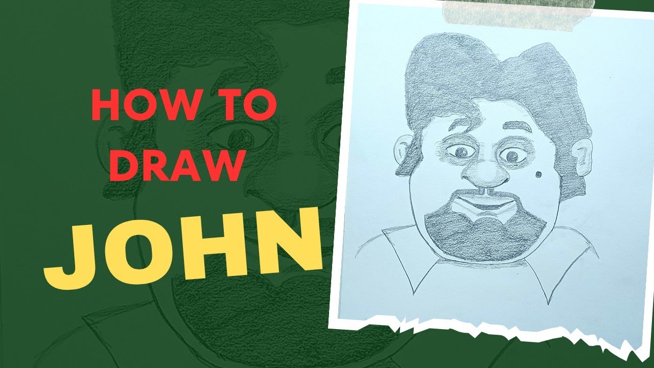 how to draw john from Motu Patlu/john from Motu Patlu drawing step by ...