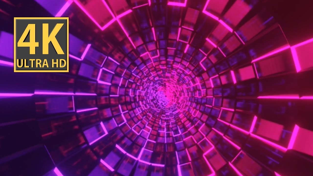 Abstract Background Video 4k Wallpaper TV Teal Pink Purple Tunnel VJ ...