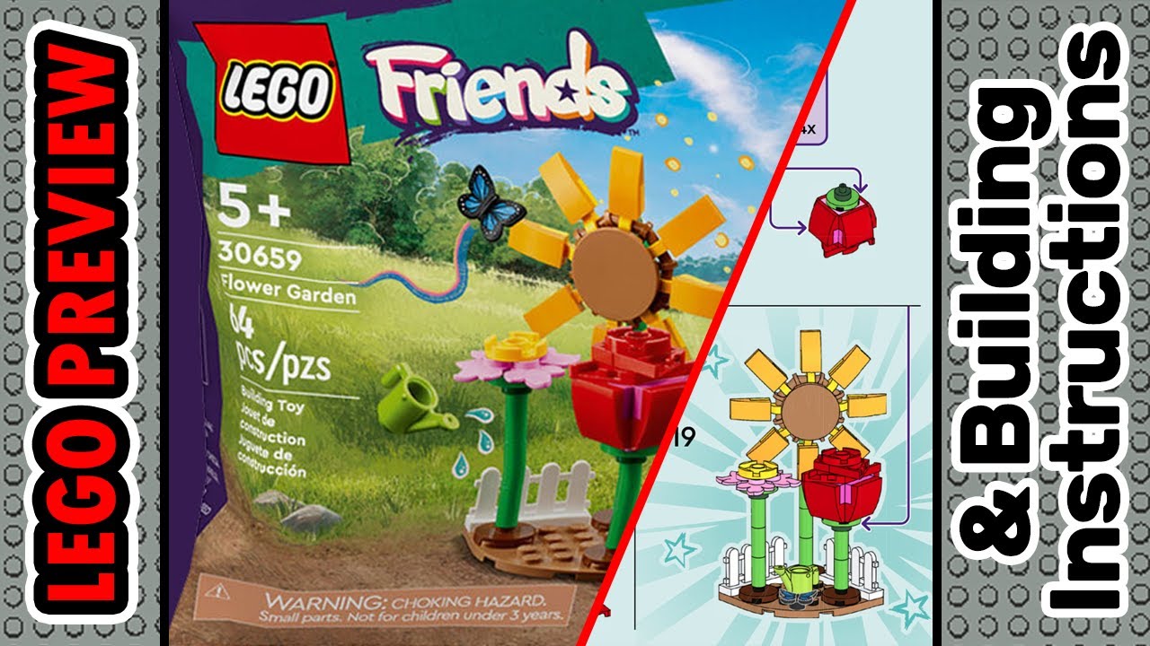 PREVIEW: 30659, LEGO Friends , Flower Garden & Building Instructions ...
