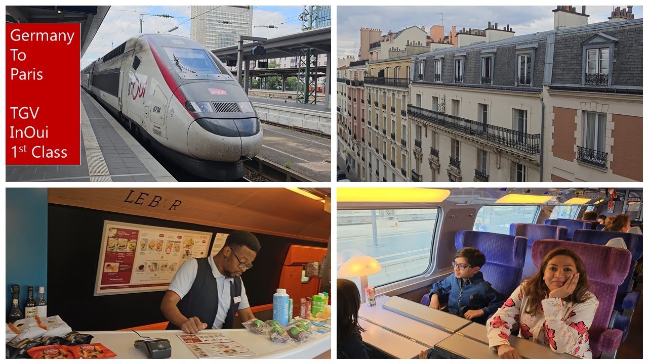 4K Germany to France in Double Decker InOui Train 1st Class | Journey ...