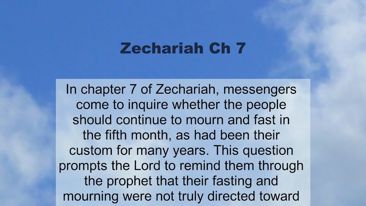 Zechariah Chapter 7 summary and read together - YouTube