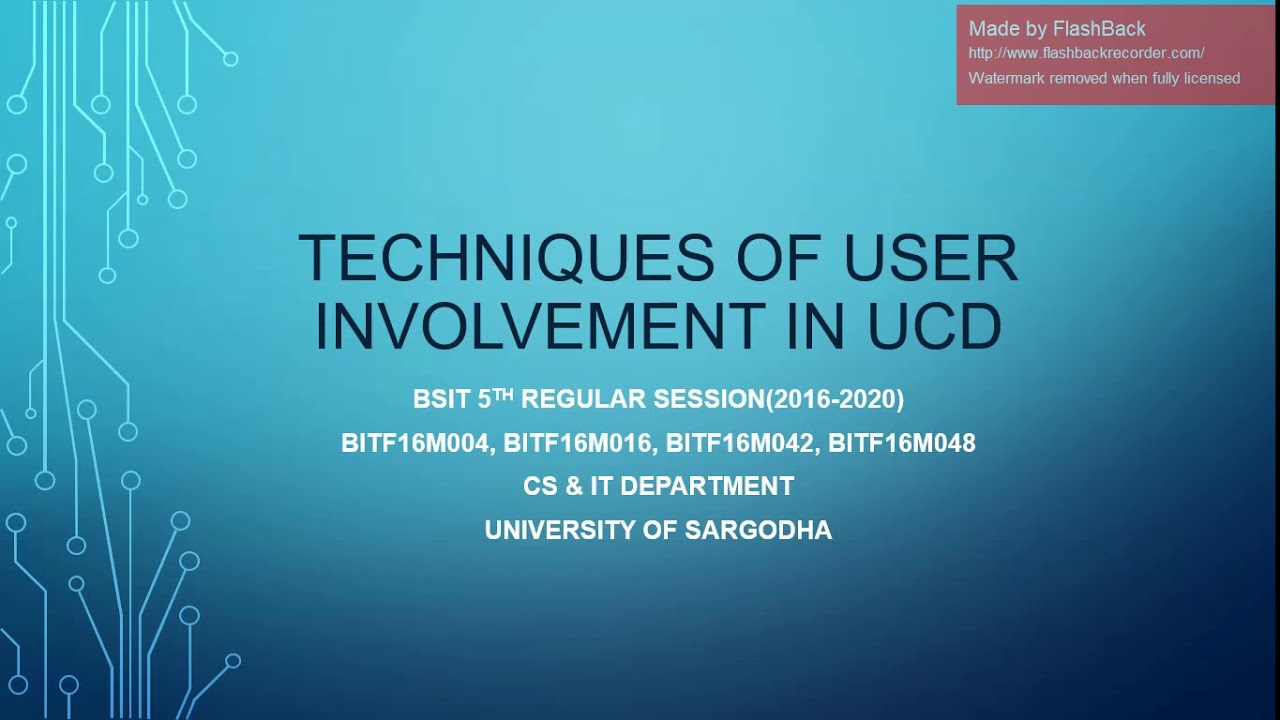 Techniques of User Involvement in UCD | HCI Group 2018 UOS - YouTube