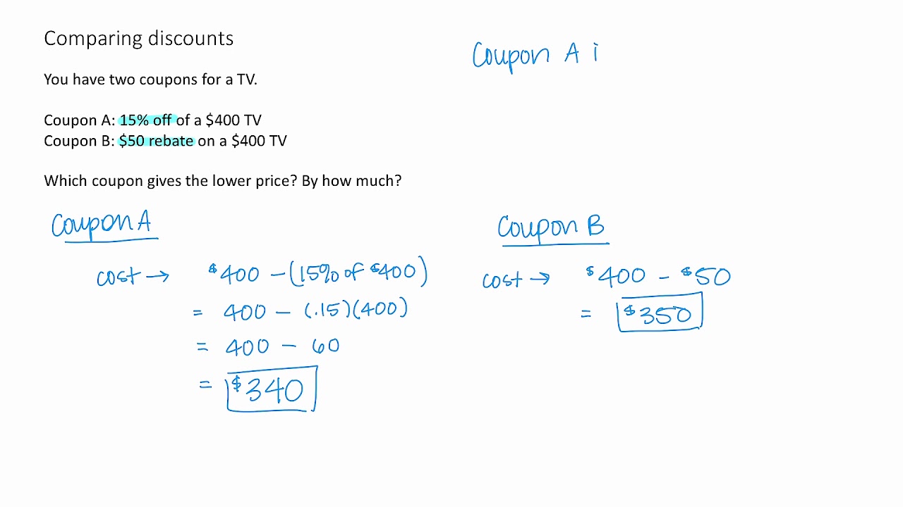 Comparing Discounts - YouTube
