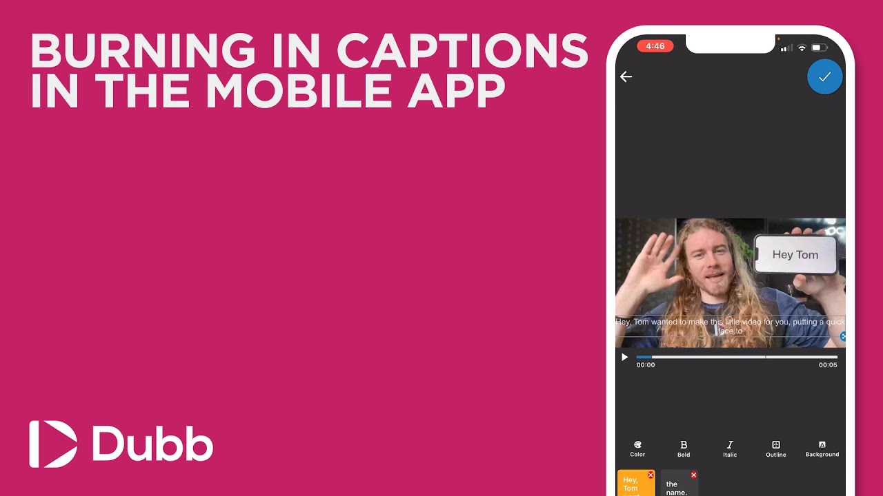 Burning in Captions on the Dubb Mobile App - YouTube