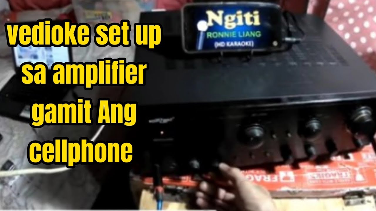paano mag vedioke sa konzert amplifier gamit lang Ang cellphone [ershiel vlogs - YouTube