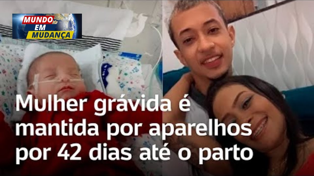 Mulher grávida é mantida por aparelhos durante 42 dias até o parto após ...