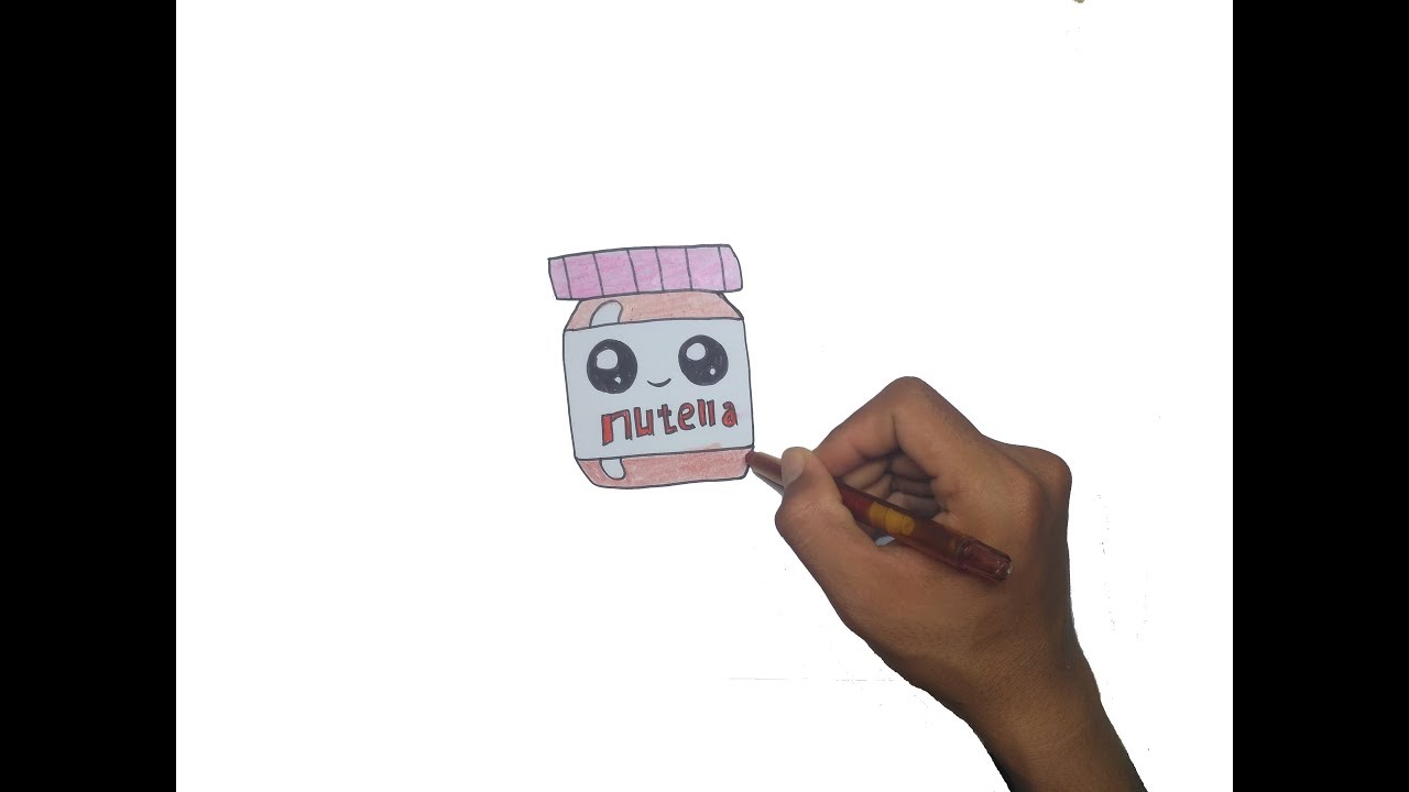 How to Draw Cute Nutella Easy for Kids - YouTube