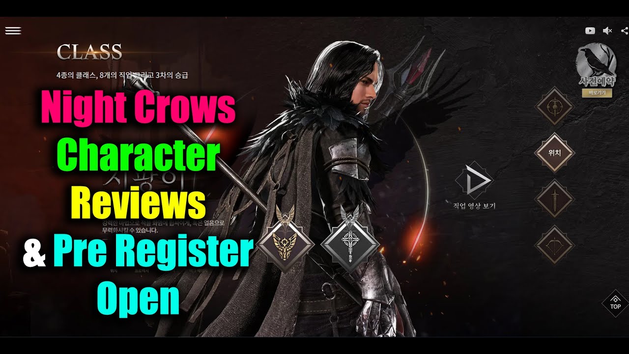 Night Crows Character Reviews & Pre Register Open - YouTube