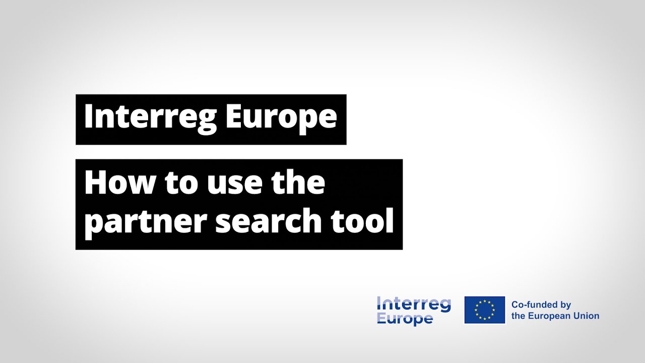 Interreg Europe: How to use the partner search tool - YouTube