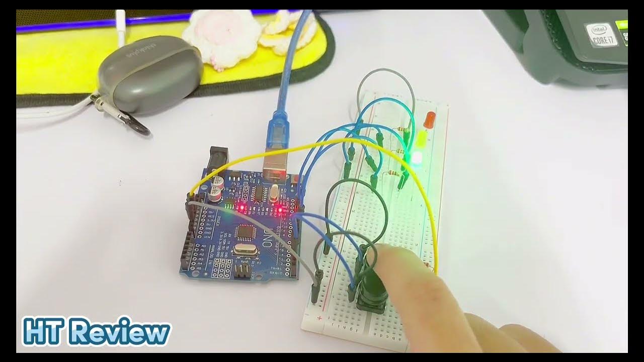 [ Arduino Uno R3 ] #1. Làm led sáng với nút nhấn. - YouTube