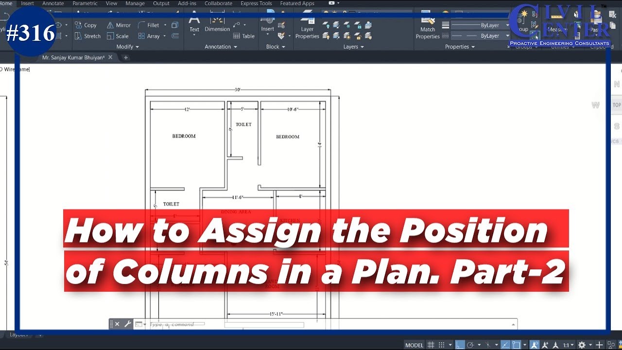How to Assign the Position & Orientation of Columns in a Plan : Part 2 ...