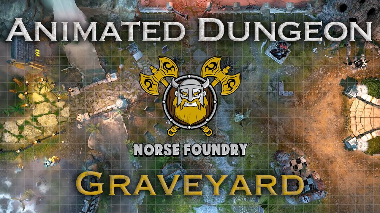Dungeons and Dragons Animated Maps - "Graveyard" - YouTube