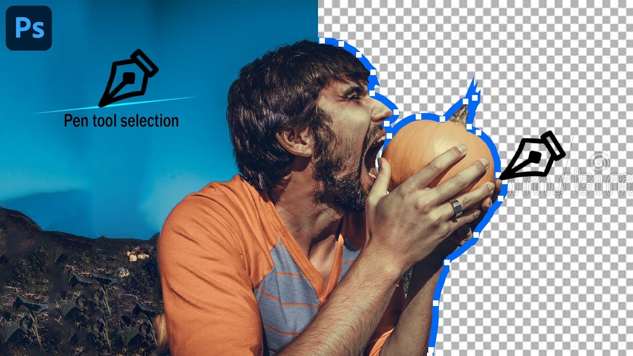 Basic Selection Using Pen Tool in Photoshop | Pen Tool - YouTube