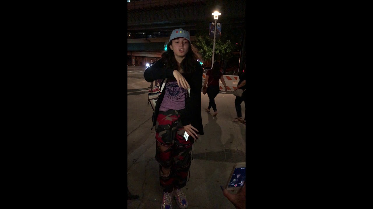 Cora Isabel from Citizen Queen beatboxing on the street after the show ...
