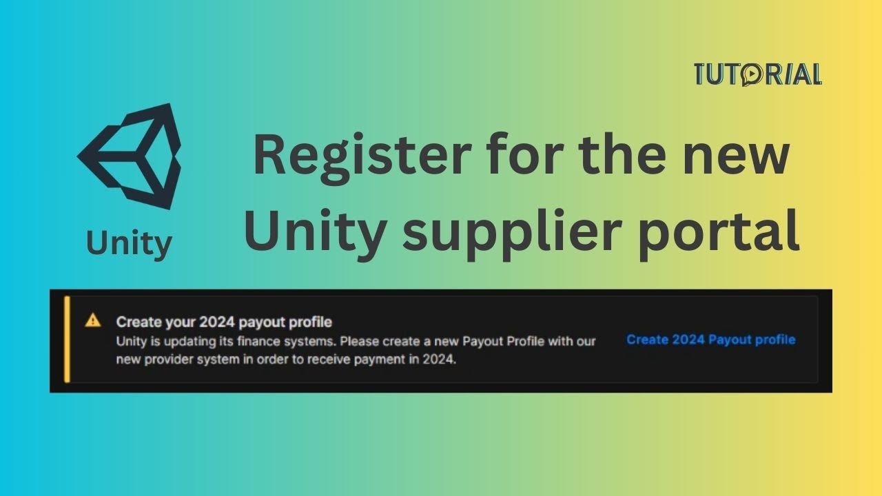 Action Required: Register for the new Unity supplier portal || Create ...