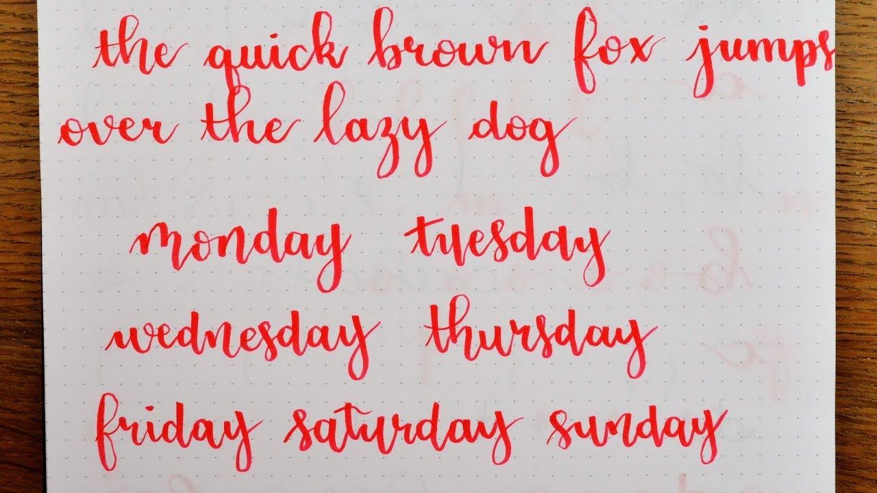 Handlettering with Tilly Modern Calligraphy - Brush Lettering Hand ...