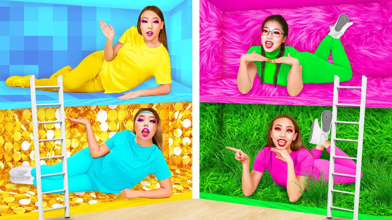 Chambres Secrètes Sous Le Lit Défi des Quatre Couleurs | Guerres de ...