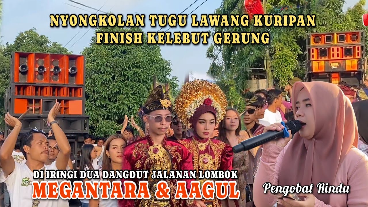 Nyongkolan tugu lawang finish kelebut di iringi dua kecimol megantara ...
