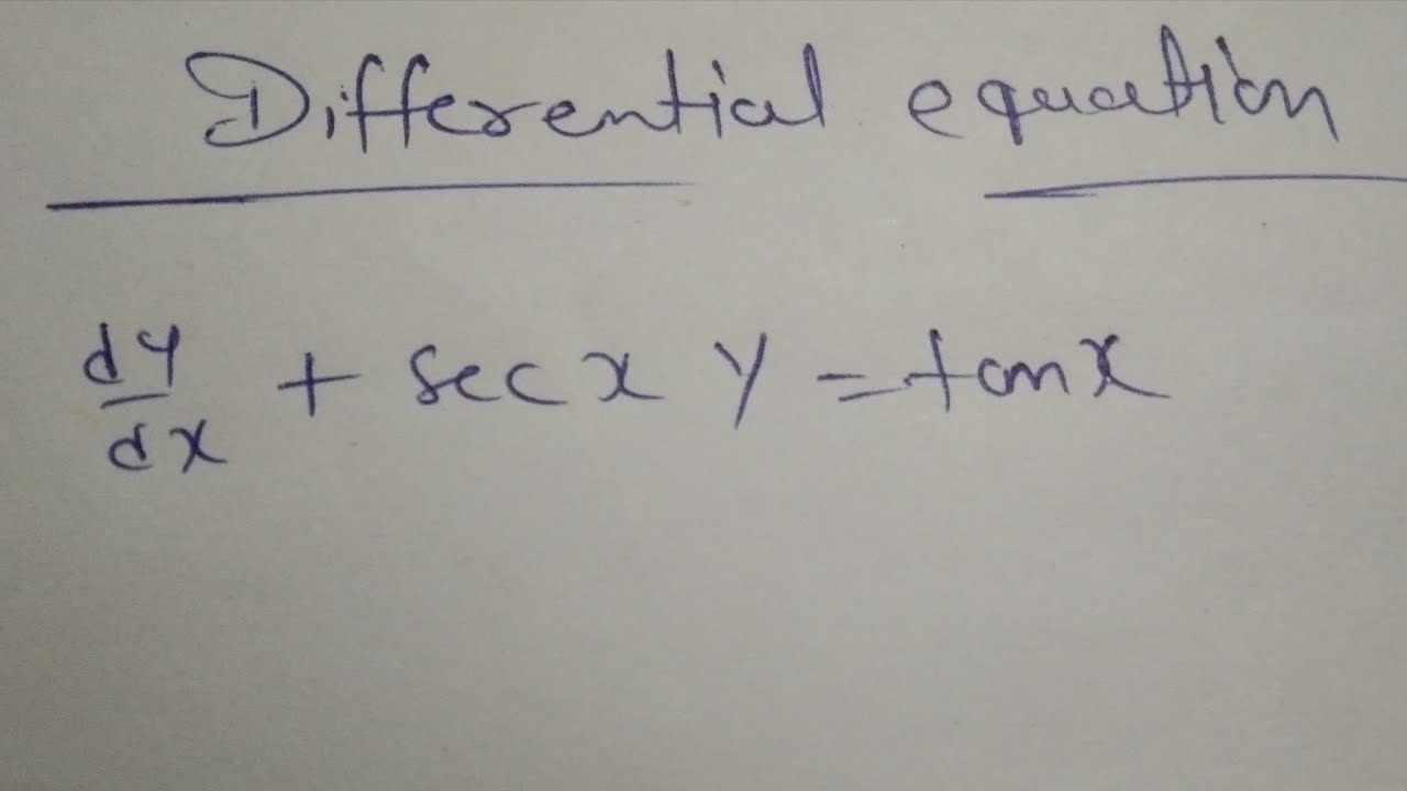 Differential equation, class-12 part-13#maths - YouTube