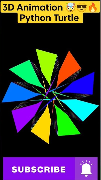 3D Animation 🤯😎🔥 in Python Turtle #python #python_turtle #python_shorts #coding_status #viral ...