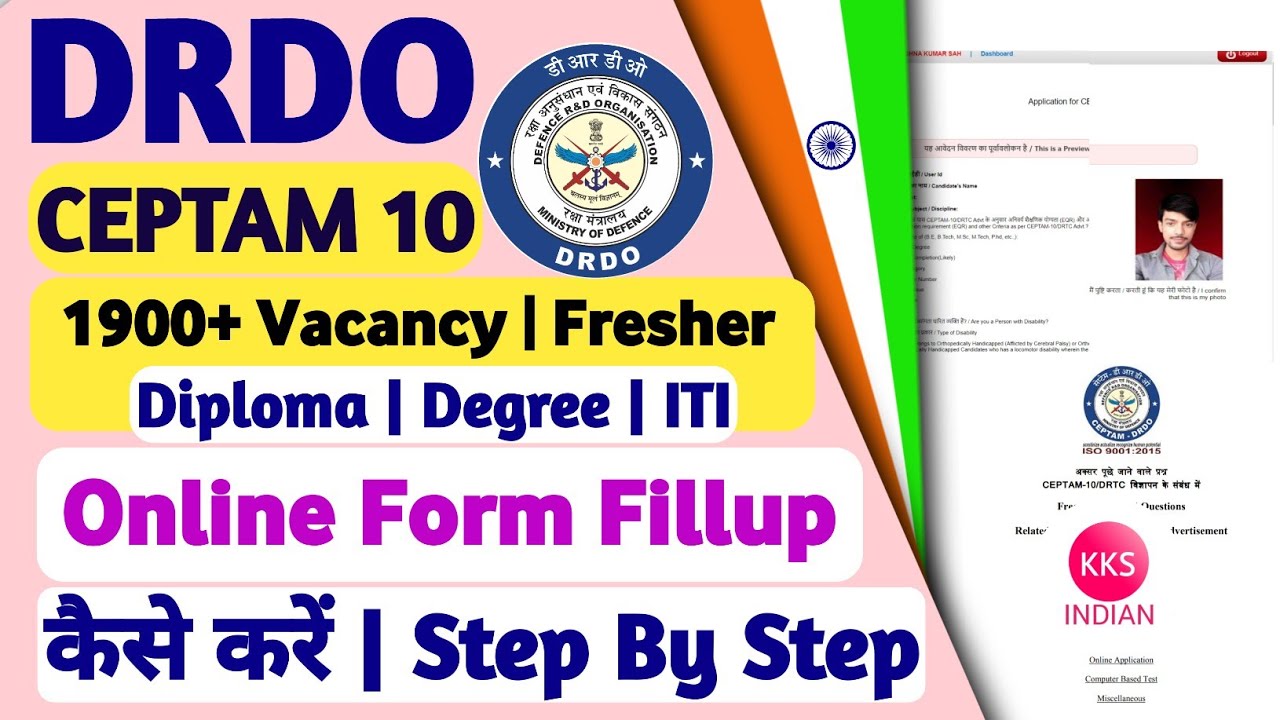 DRDO CEPTAM 10 Online Form Fill Up 2022 | DRDO CEPTAM 10 Form Kaise ...