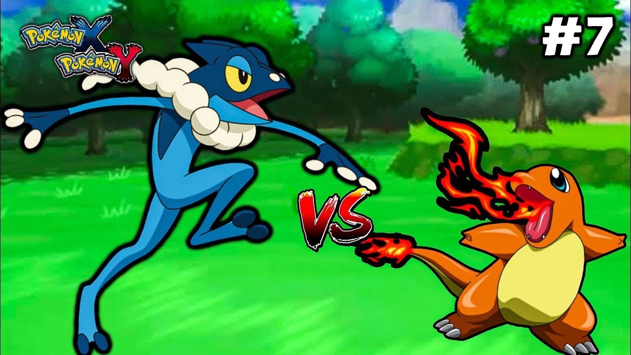 Frogadier Vs Charmender | Pokemon X & Y Gameplay #7 - YouTube