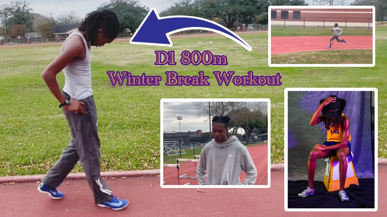 D1 Track Athlete | PVAMU's Jaiden Johnson | 800m Winter Break Workout ️ ...