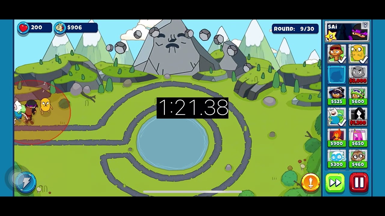 Bloons adventure time td: wake up call map 1 normal mode - YouTube