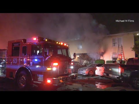 Multiple people rescued during structure fire in Oxnard - YouTube