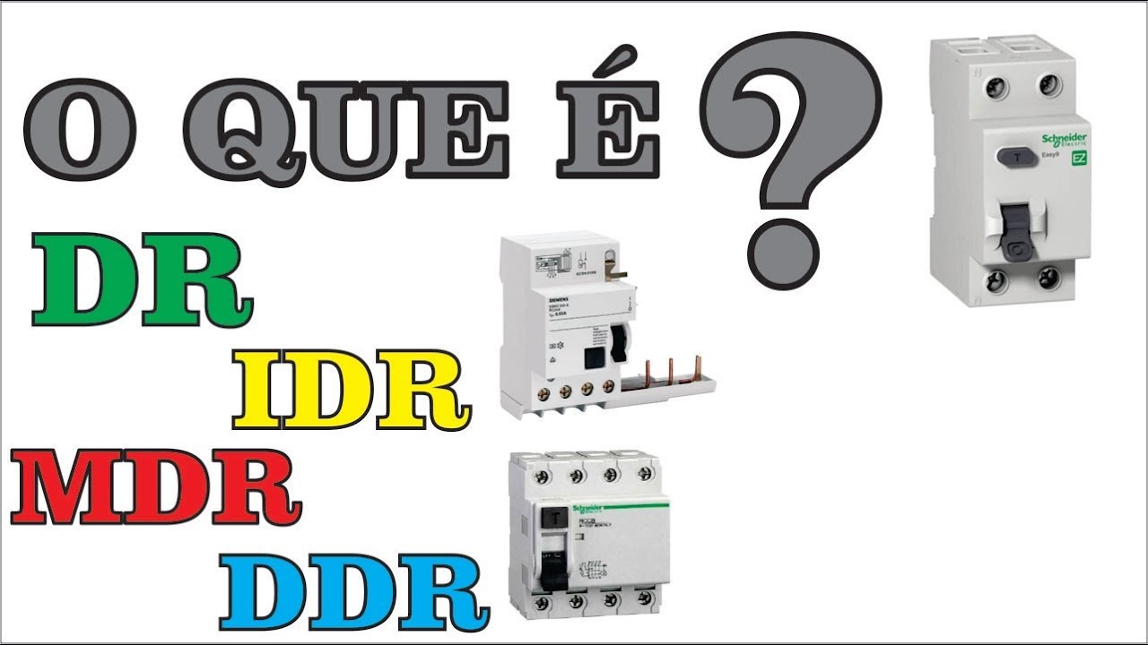 O que é Dispositivo DR - IDR - DDR - MDR. Dispositivo Diferencial ...