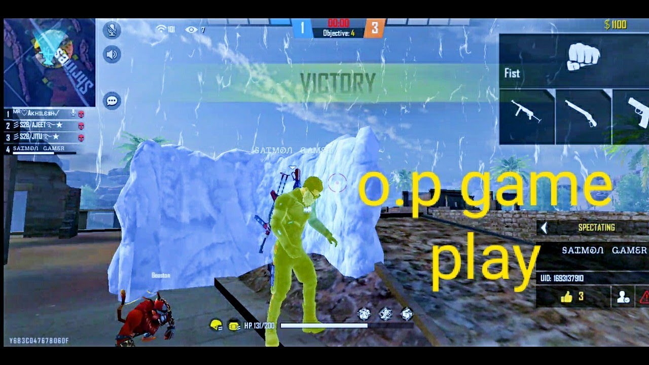 1vs4 o.p game play With Saimon Pro with Ajeet Gaming.r.b.n #shot video ...