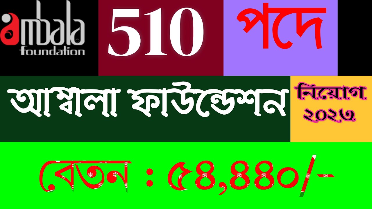 ambala foundation job circular 2023 - YouTube