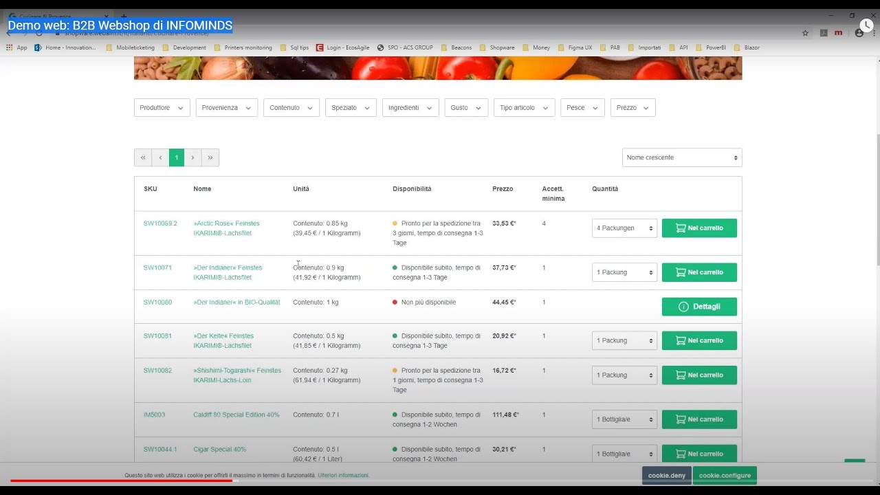 Demo web: B2B Webshop di INFOMINDS - YouTube